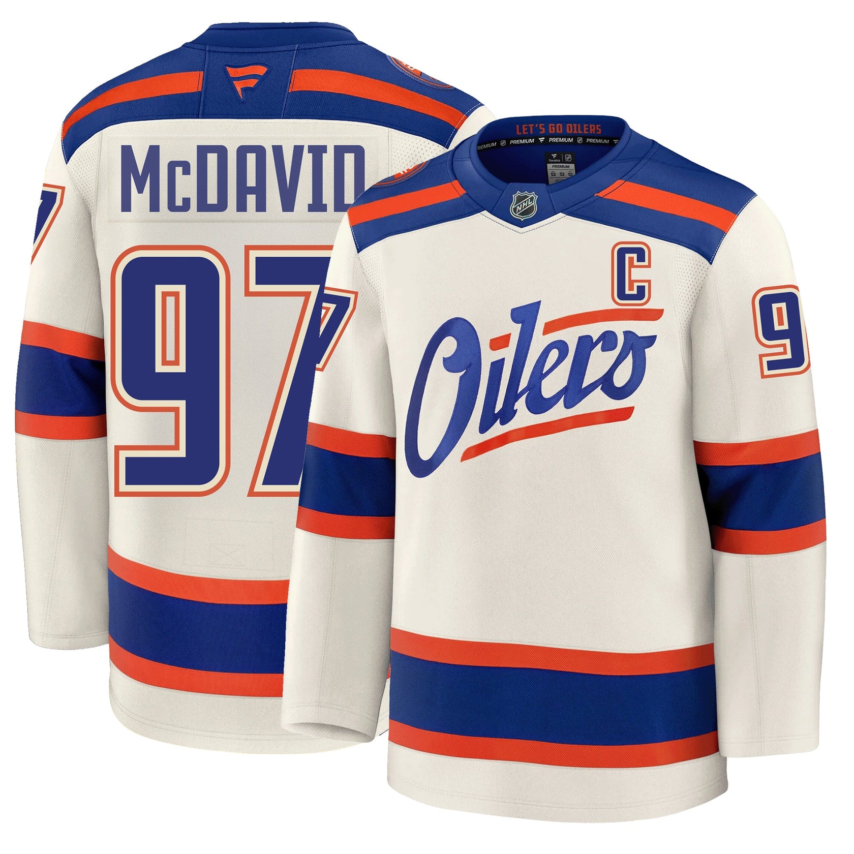 Connor McDavid Edmonton Oilers Fanatics Alternate Premium Jersey ...